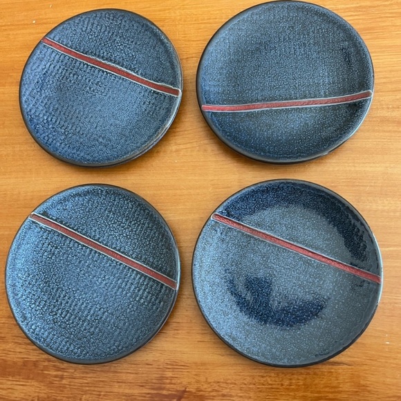 Levi's | Dining | Levis X Target 4 Appetizer Plates Blue Denim ...